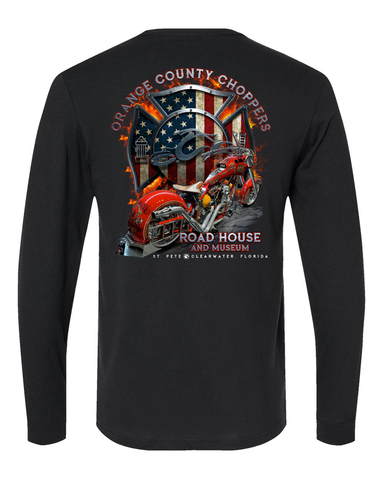 OCCRH- Fire Bike Long Sleeve T-Shirt, Black – OCC Road House Nation